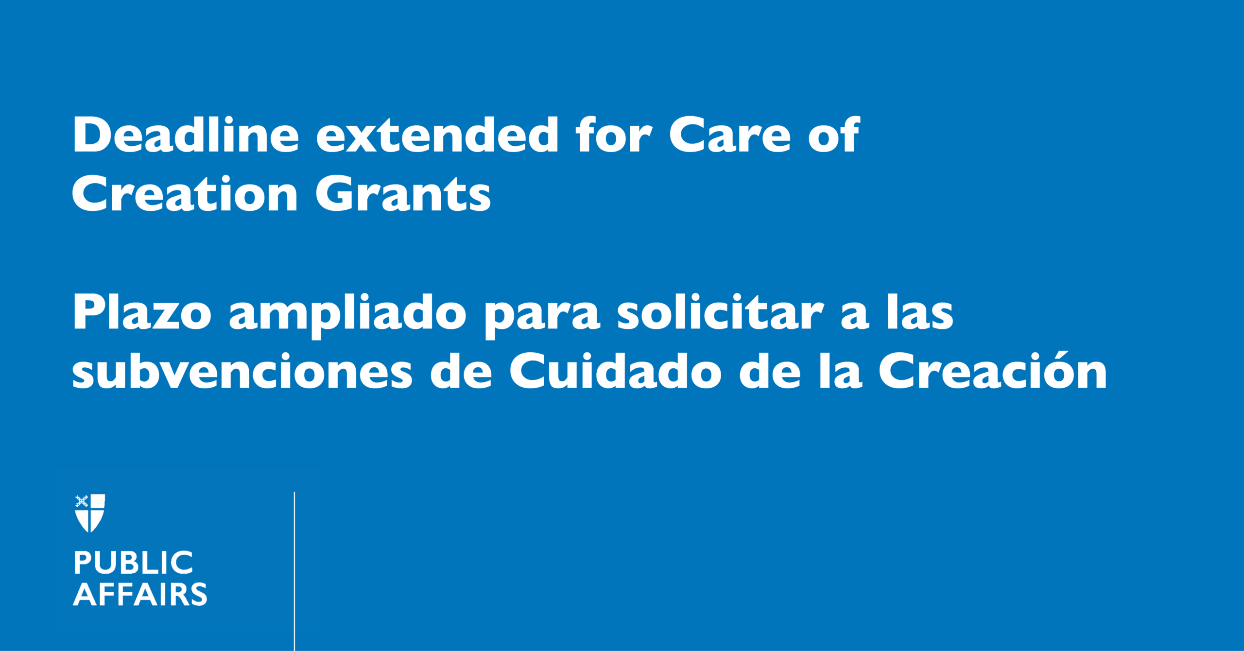 Deadline extended for Care of Creation Grants – The Episcopal Church