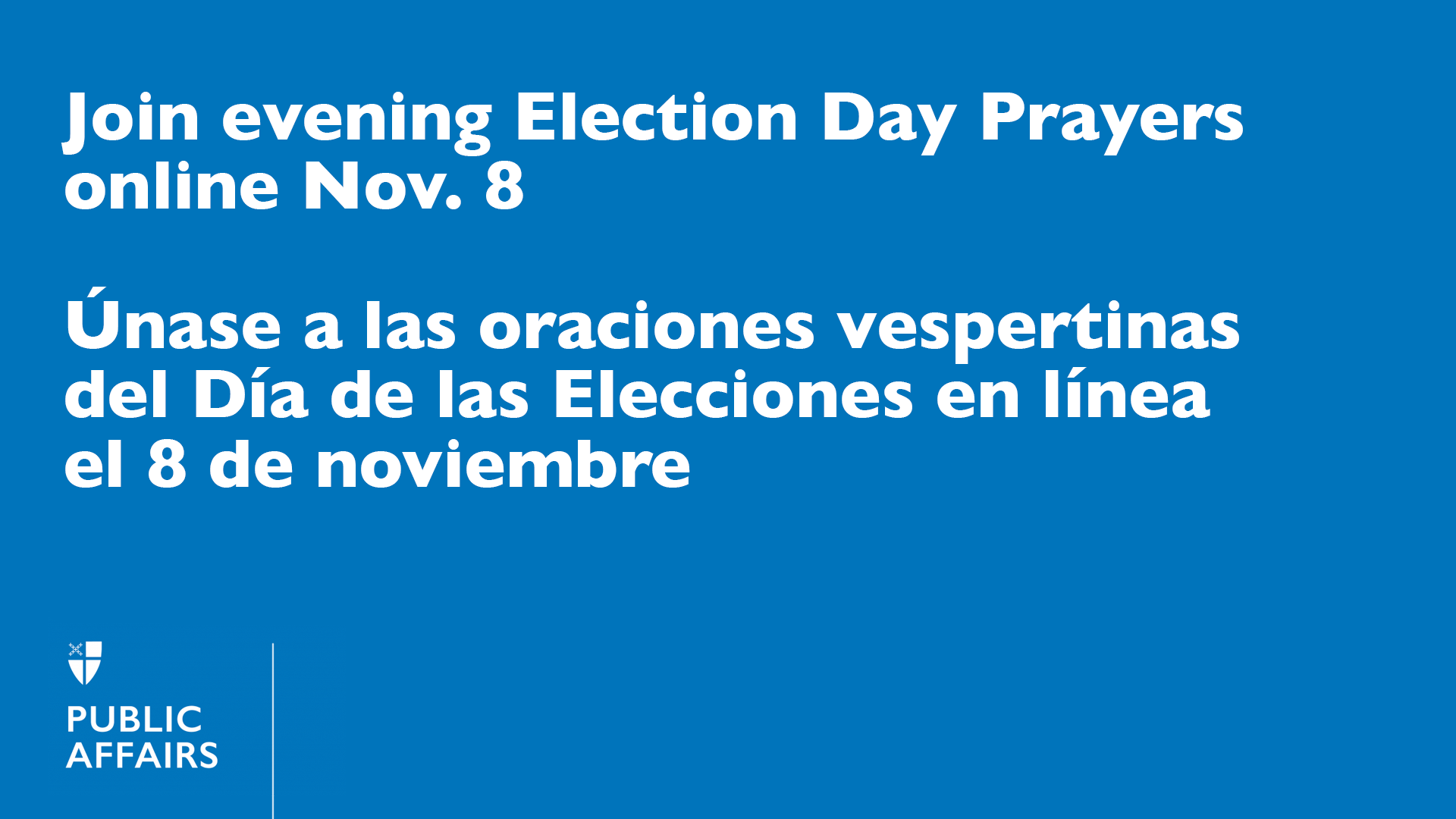Join evening Election Day Prayers online Nov. 8 – The Episcopal Church