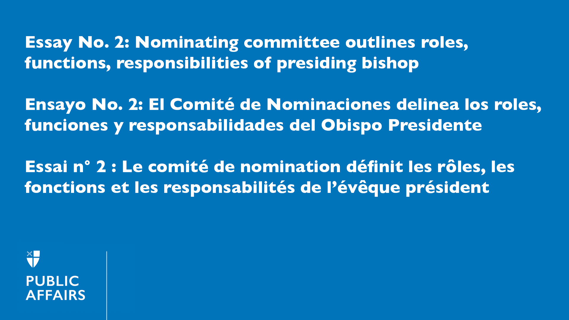 Nominating committee outlines roles, functions, responsibilities of ...