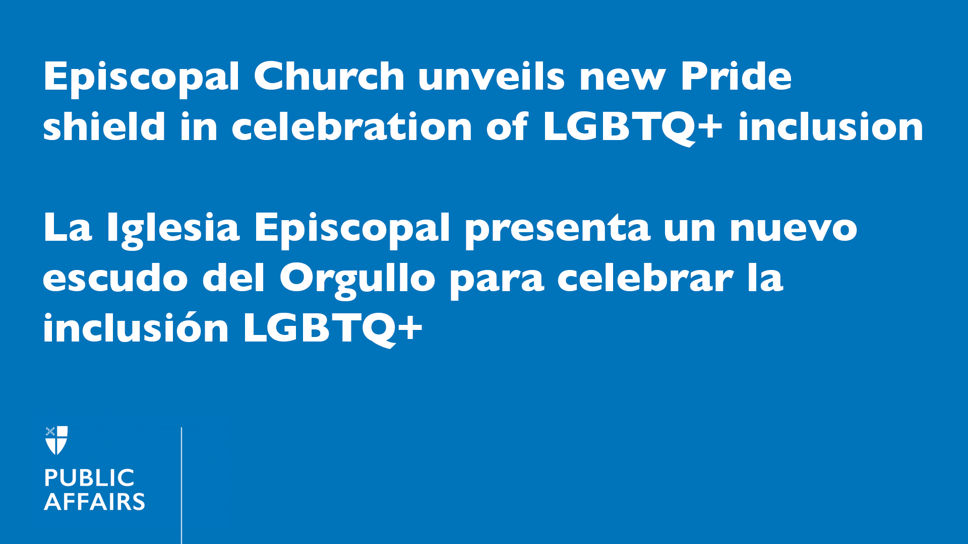 Episcopal Church unveils new Pride shield in celebration of LGBTQ+ ...