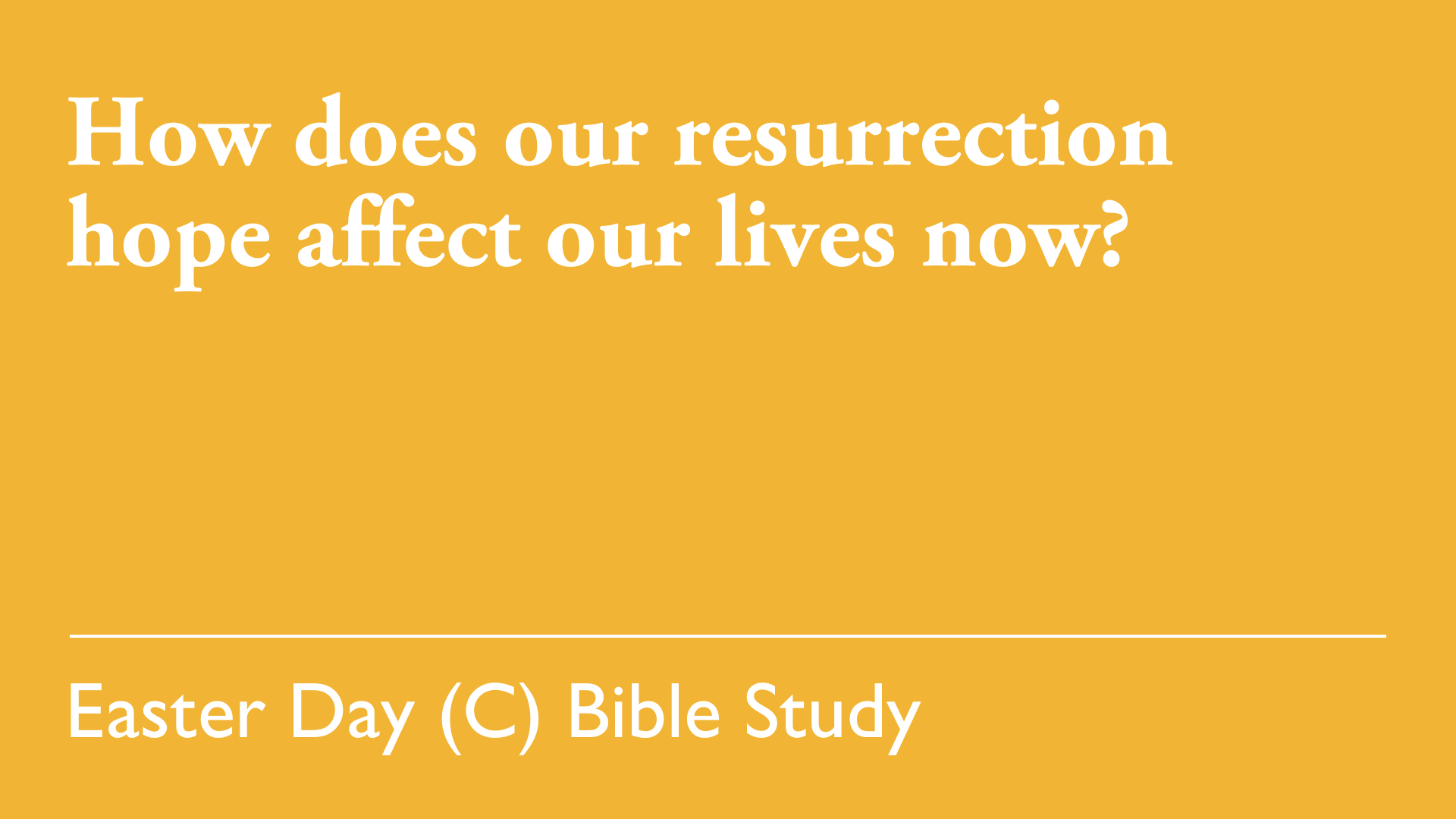 Bible Study: Easter Sunday (C) – April 20, 2025 – The Episcopal Church