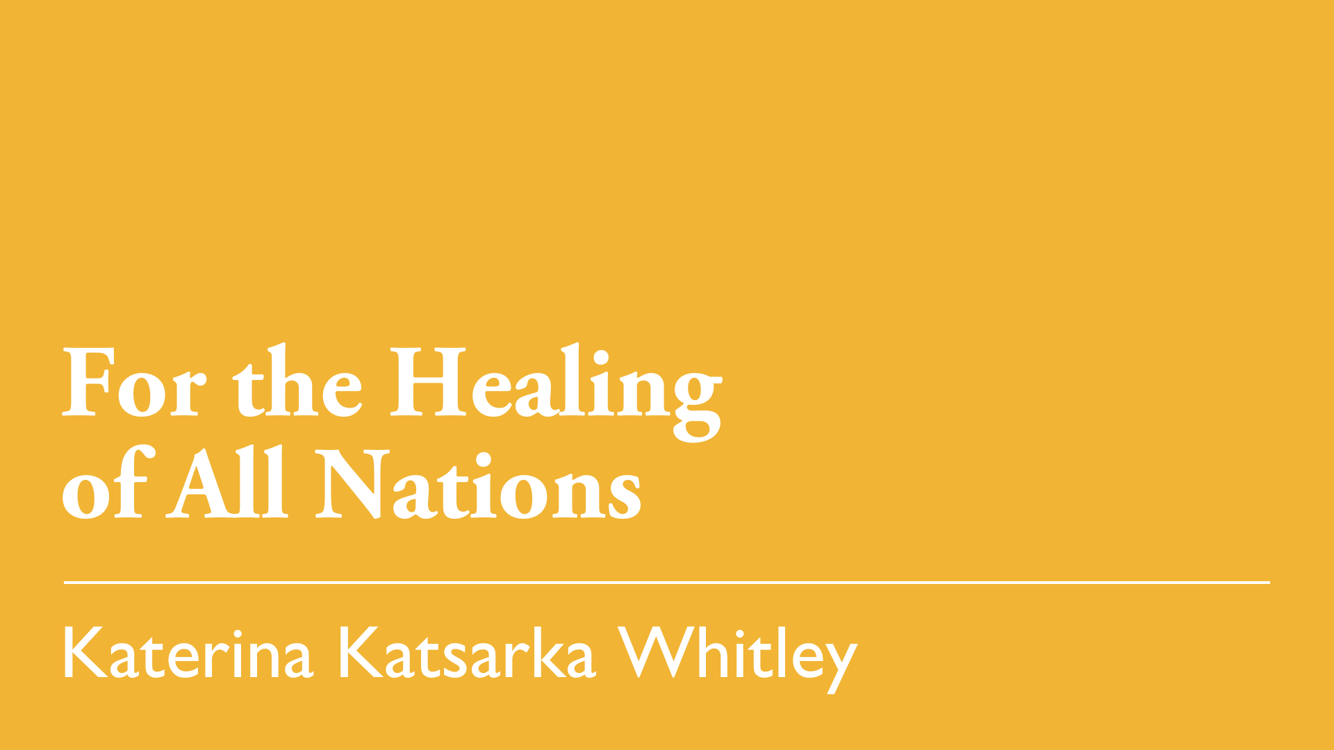 For the Healing of All Nations, Easter 6 (C) – 2025 – The Episcopal Church