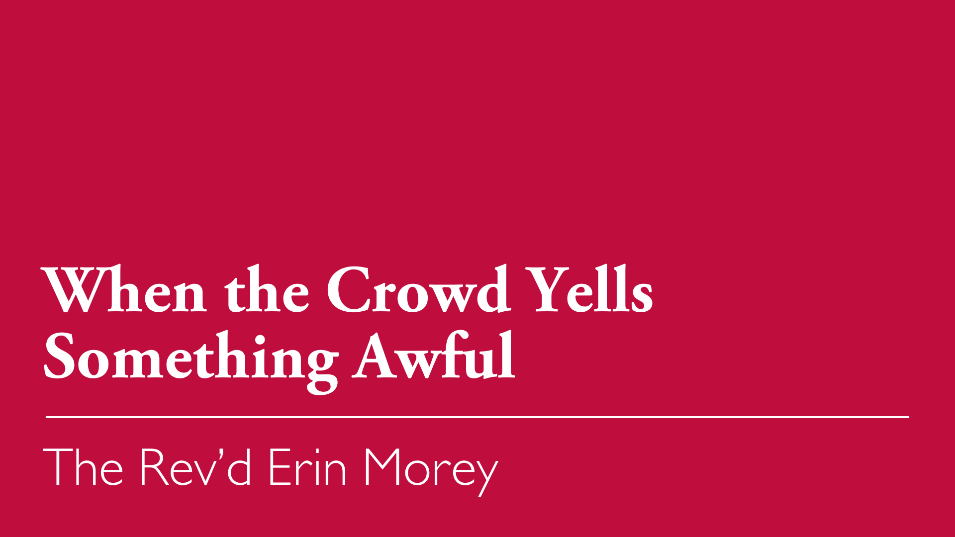 When the Crowd Yells Something Awful, Good Friday – April 3, 2026 – The ...